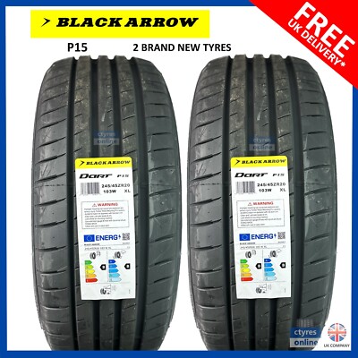 2X New 245 45 20 BLACKARROW P15 103W XL 245/45R20 2454520 *B/B RATED ...