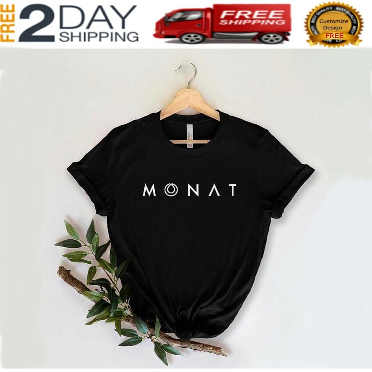 WOMEN'S MONAT T-SHIRT NEW! VARIOUS COLORS ARE CUSTOMIZED BY ORDER 227 ...