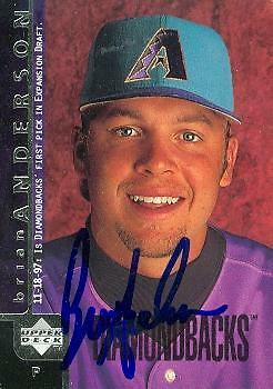 Brian Anderson autographed Baseball Card (Diamondbacks) 1998 Upper Deck ...
