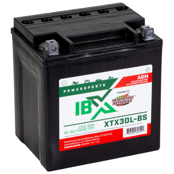 Interstate Batteries YTX30L-BS 12V 30Ah Rechargeable AGM Powersports ...