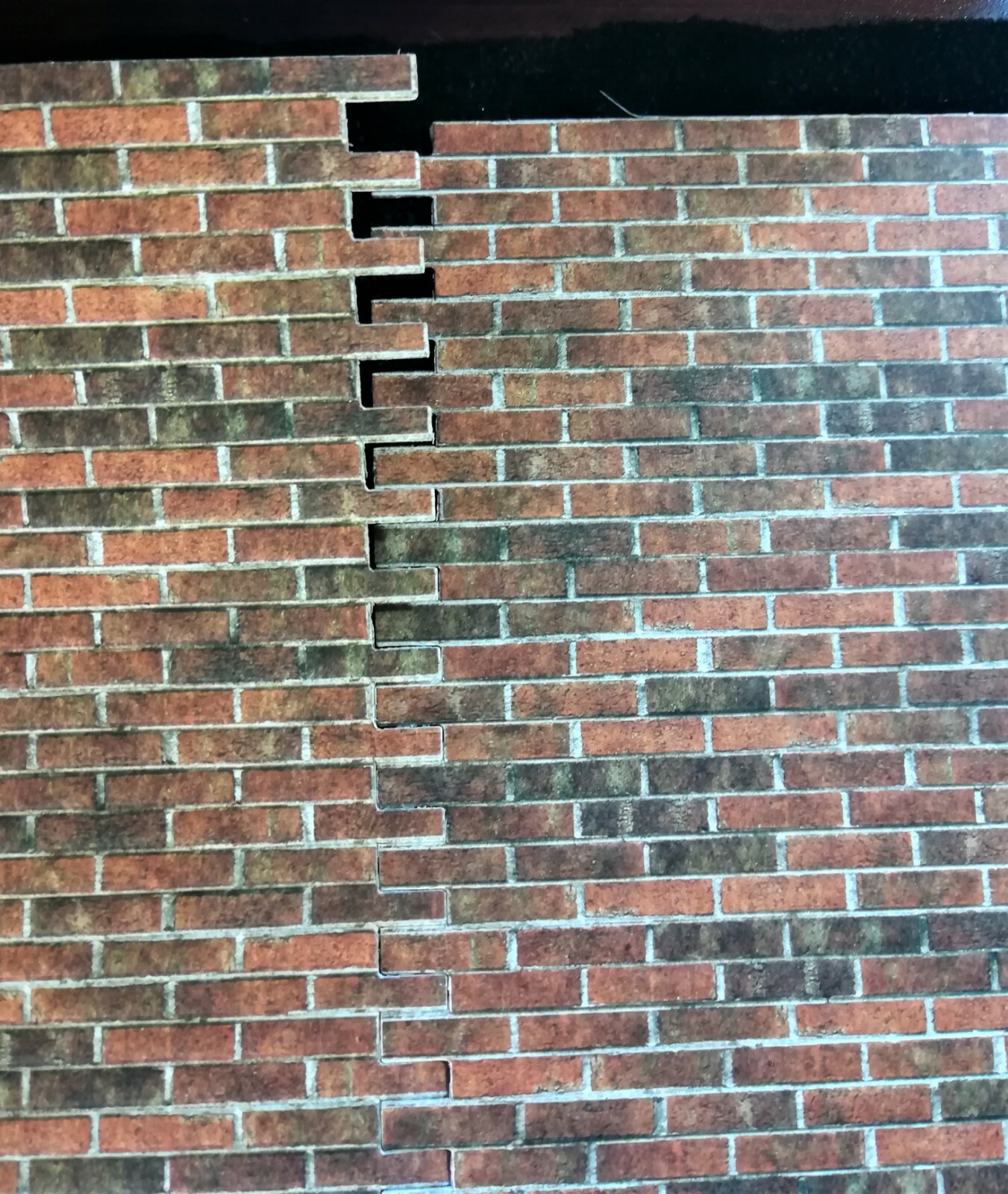 Miniature Weathered Brick Seamless Embossed Paper 1:12 Scale World ...