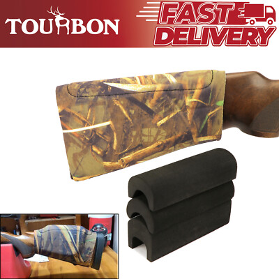 TOURBON Adjusted Gun Stock Cheek Rest Pad Comb Raising Kit 3 Foam Camo ...
