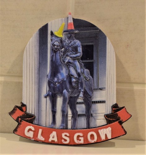Glasgow Duke Of Wellington Traffic Cone On Head Funny Resin Fridge ...