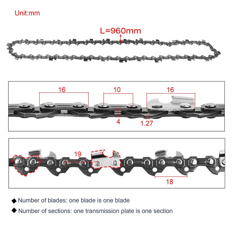 14" Chainsaw chain For PORTLAND Harbor Freight 64497 67255 64498 3/8LP ...