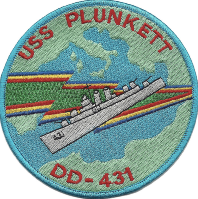 4.5" USS Plunkett dd-431 Navy Bestickt Patch | eBay