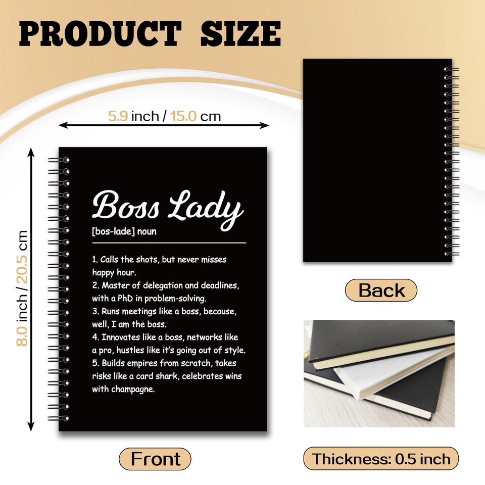 Boss Lady Blank Spiral Notebook（160 Pages） Boss Lady Definition ...