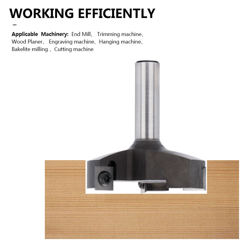 1/2" Shank CNC Spoilboard Surfacing Router Bit Slab Flattening Planing ...