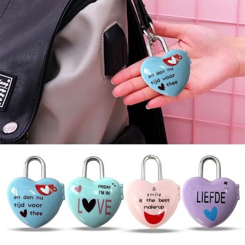 Code Padlock Number Password Combination Lock Heart Shaped Lock ...