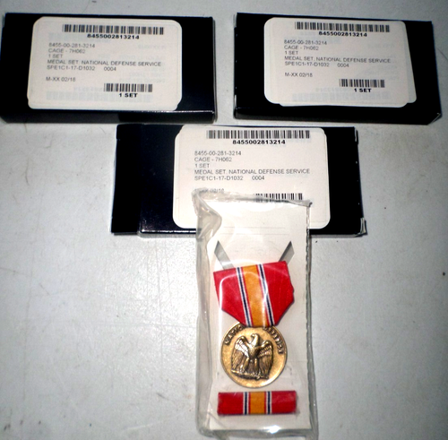 US MILITARY 3 NATIONAL DEFENSE SERVICE AWARD SETS NEW IN BOX | eBay