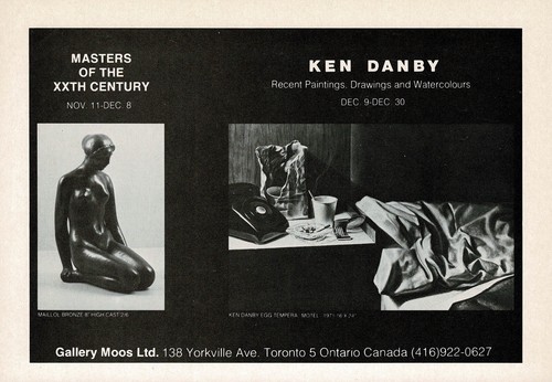 1970s Vintage Ken Danby Art Exhibition Moos Gallery Original Print Ad ...