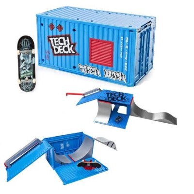 TECH DECK Transforming SK8 Container Set Skate Ramp Pipe + Free ...