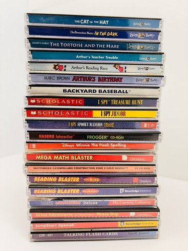Lot Of 20 Kids Educational 90s PC Computer Games (CD-ROM) Win 95/98 ...