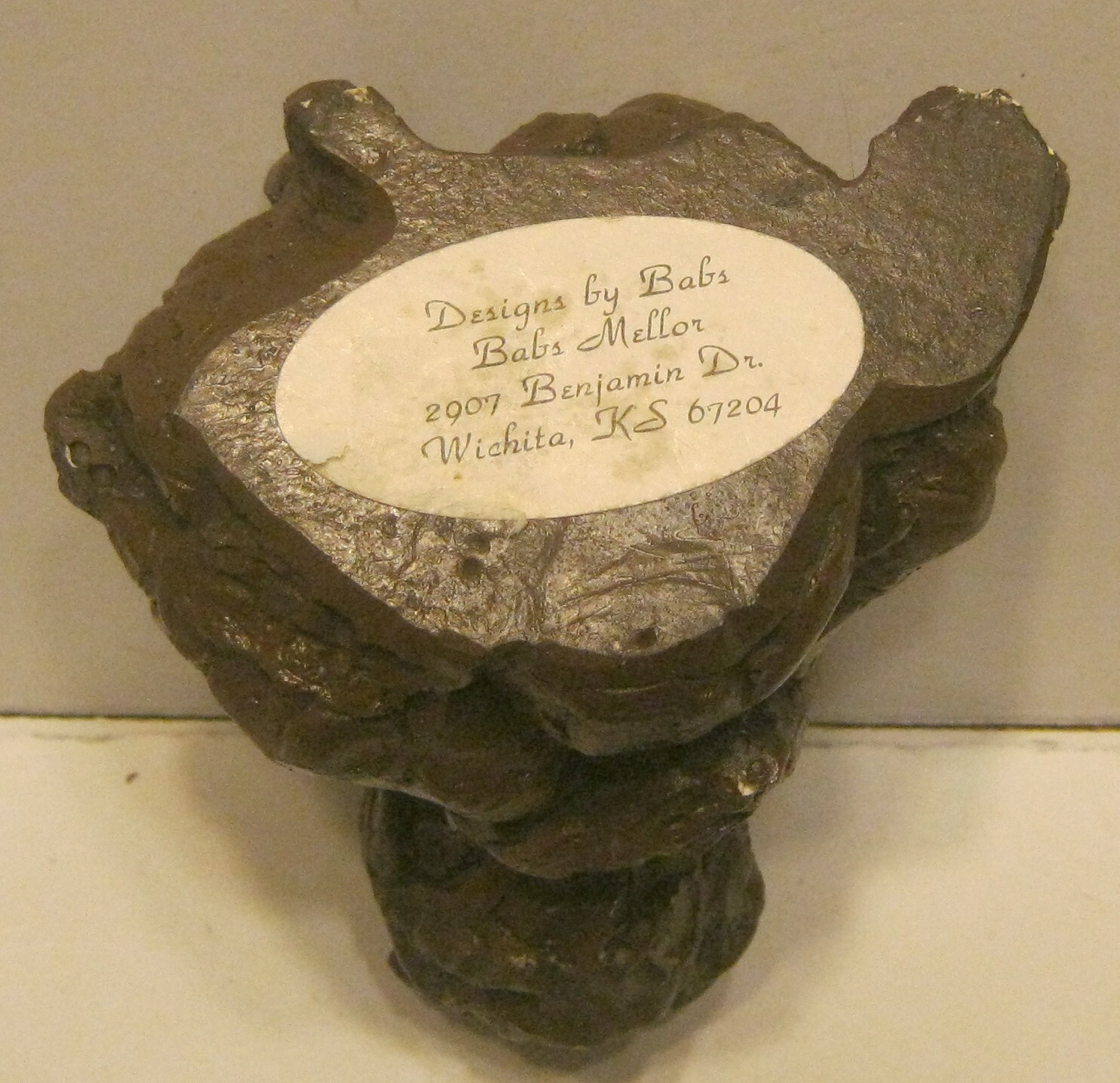 Vintage Resin Figurine SEATED LITTLE BOY by BABS MELLOR Wichita Kansas ...