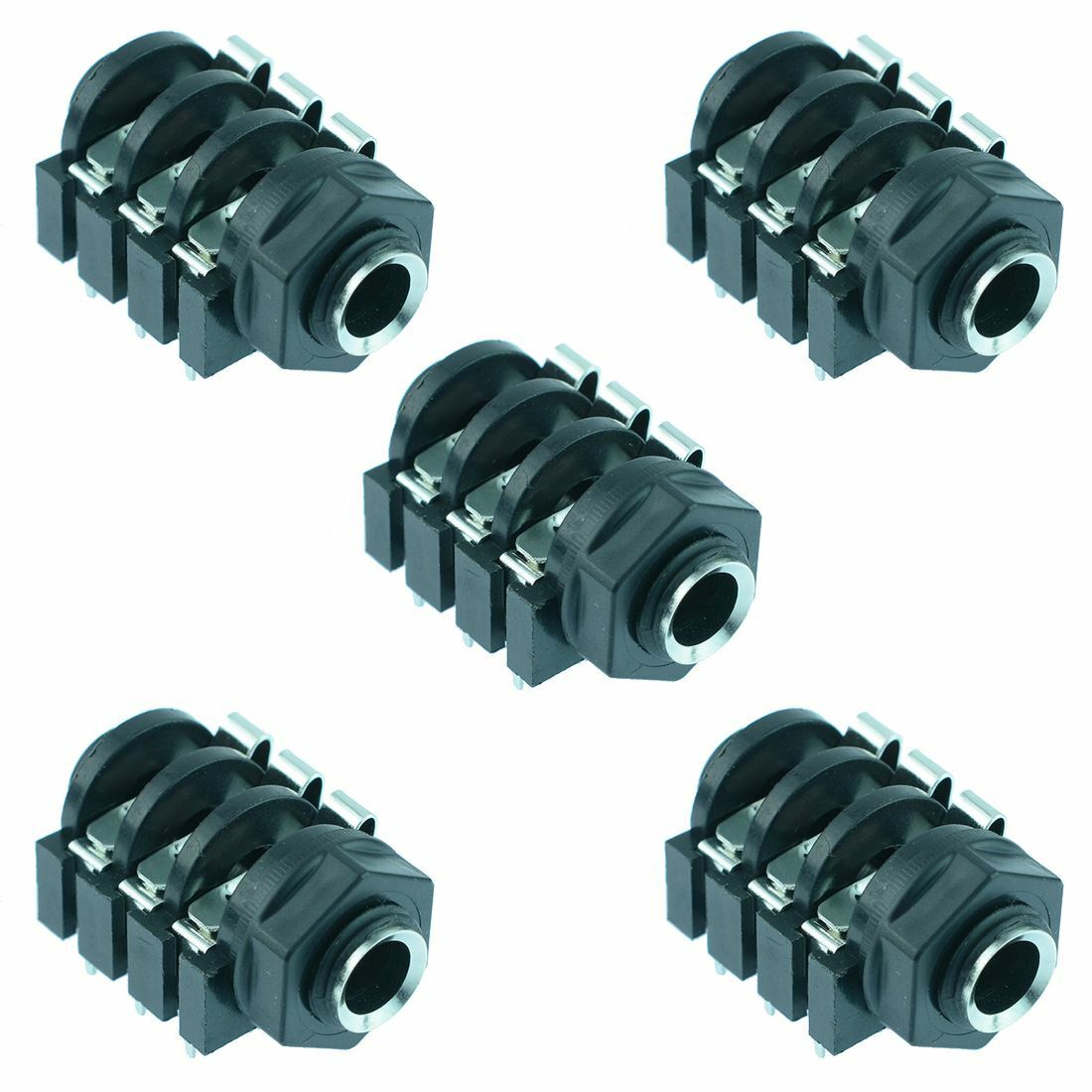 5 x 6.35mm 1/4" PCB Mounting Stereo Jack Socket Audio Connector | eBay