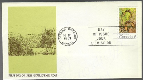 Canada 1971 FDC: 6¢ The Spring Maple Leaf, OFDC - WATERMARKED Envelope ...