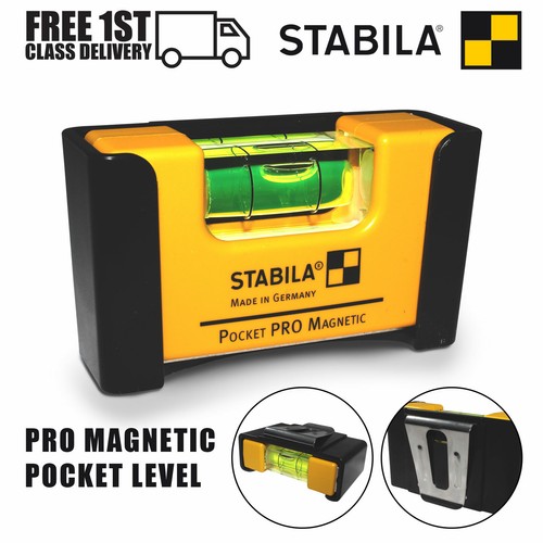 Stabila 17768 Pro Magnetic Pocket Spirit Level and Belt Clip Holder | eBay