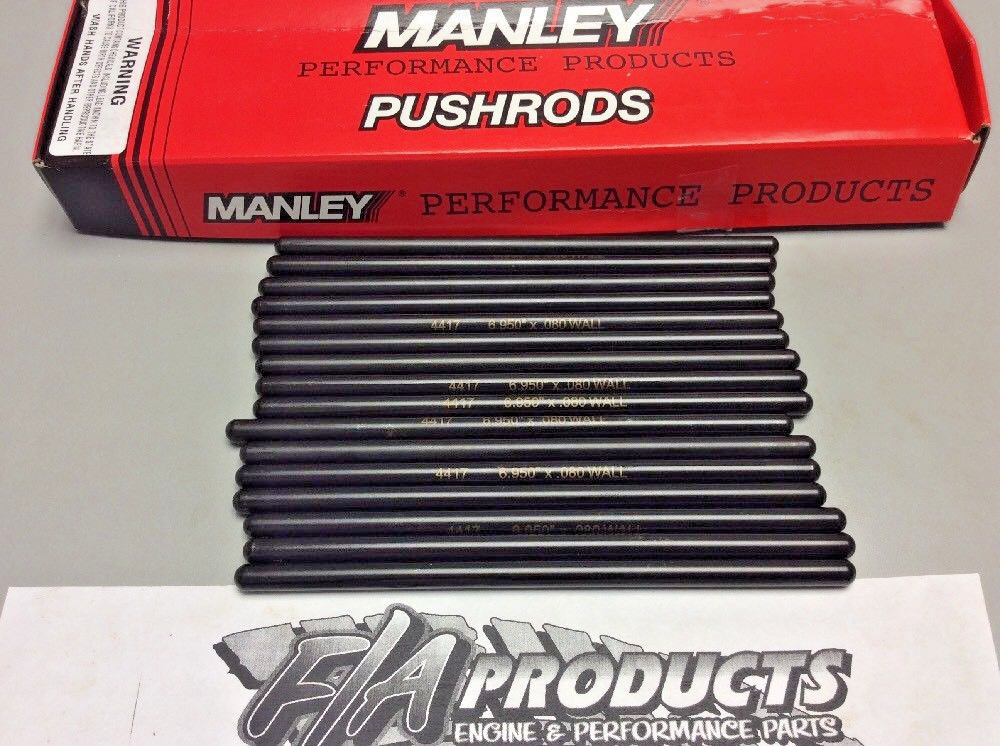 Manley 25695-16 Swedged End 6.950" Long .080" Wall 5/16" 4130 Push Rod ...