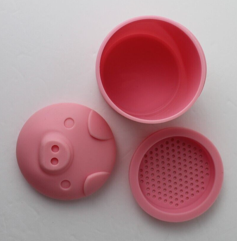 Talisman Silicone Pig Bacon Grease Container w/ Mesh Strainer Dust ...