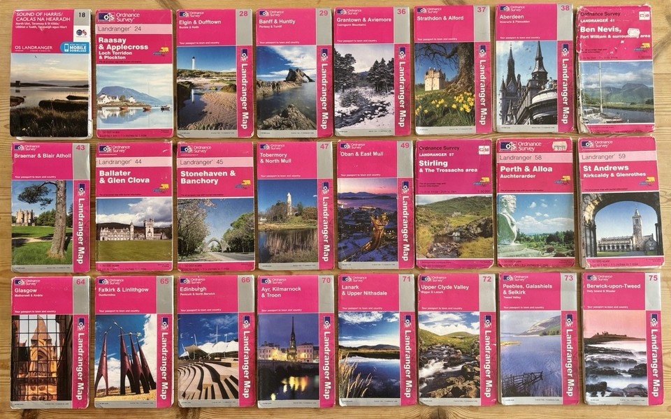 Landranger OS Maps. Bundle Of 24 For Scotland | eBay UK