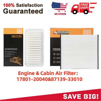 New Engine Cabin Air Filter Combo Set For Toyota Sienna Camry Lexus ...