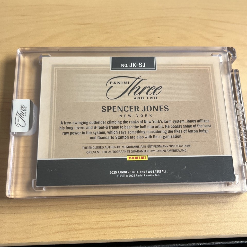 2025 Panini Three And Two Spencer Jones Jersey Auto /10 & /99 JK-SJ ...