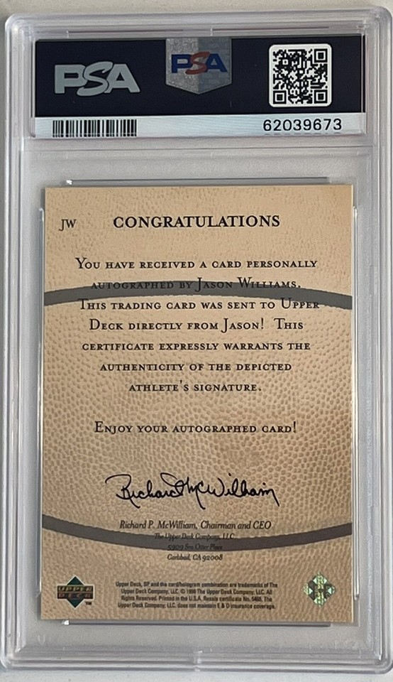 1998 SP Top Prospects #JW Jason Williams Autographed PSA 8 NM-MT 673 | eBay