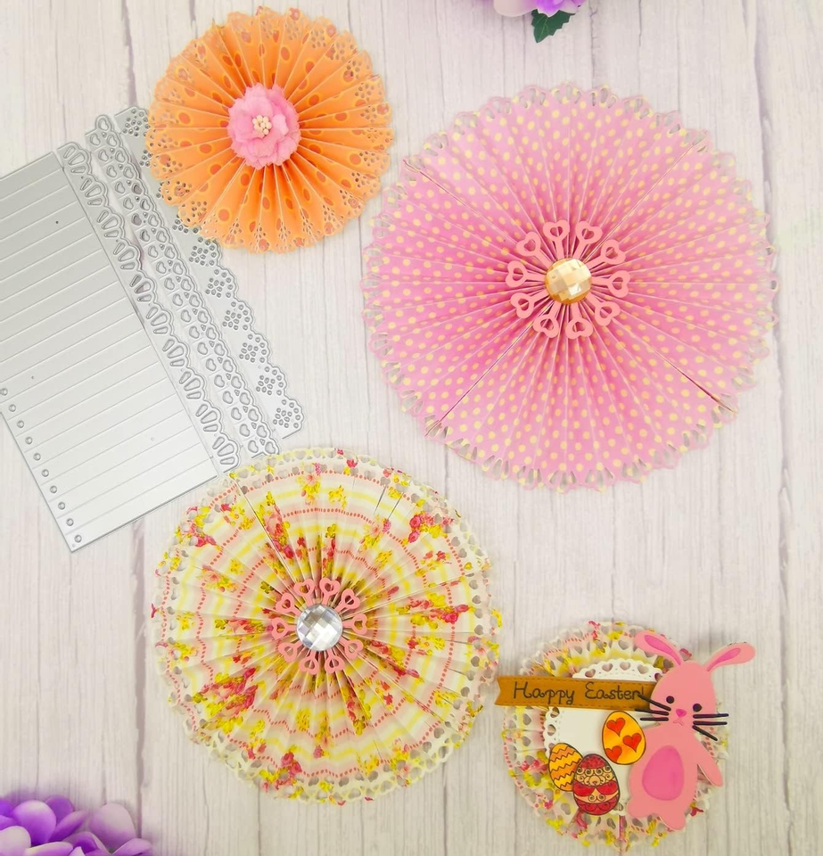 1Pc Rosette Metal Cutting Die Cut & 3Pc Card Borders Die for DIY Fans Paper Craf | eBay