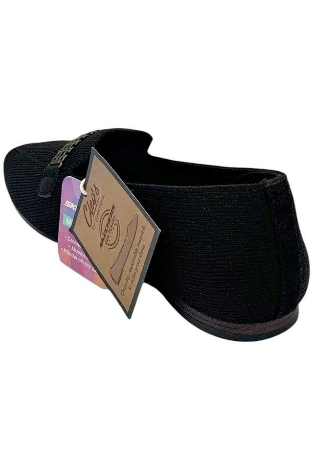 Skechers Women's Cleo Snip Recycled Vegan Knit Loafers Black | eBay