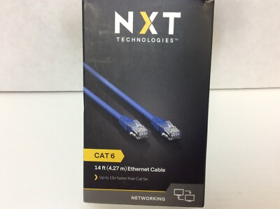 NXT Technologies NX56834 14' CAT-6 Ethernet Cable, Blue FREE SHIPPING ...