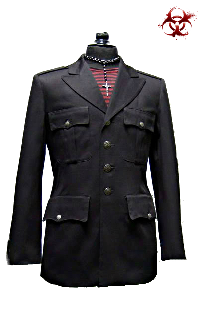 SHRINE GOTHIC MILITARY X-FORCES VICTORIAN PUNK EMO BLAZER COAT JACKET ...