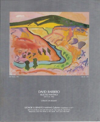 DAVID BARBERO Old Volcano Gallery Exhibit Ad-1992 | eBay