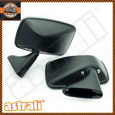 Pair Classic Car Black Door Mirrors OE Spec Universal Inc Fittings | eBay