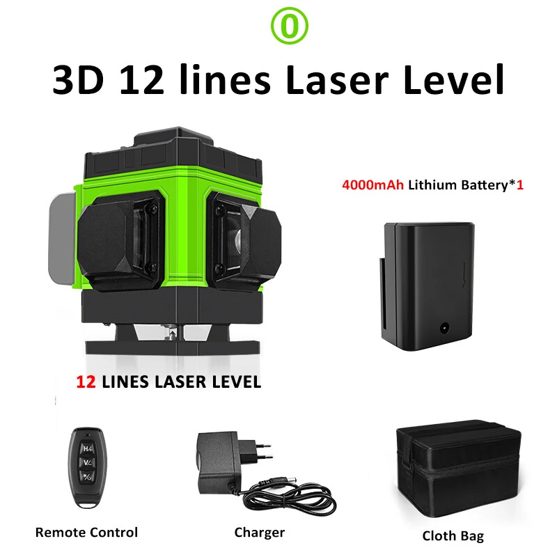 New laser levels professional super powerful green line and lithium-ion ...