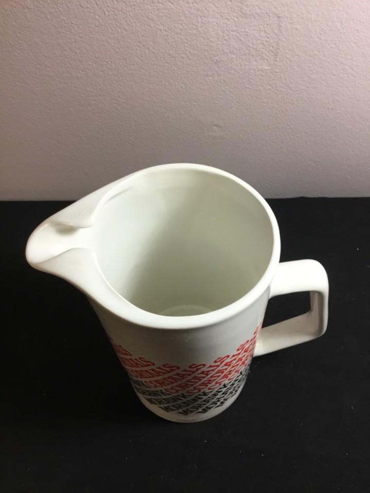 Mohawk Cordials White Pub Jug 7" Tall Water Pitcher Barware Mancave | eBay