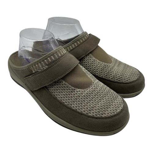 Orthofeet 732 Louise Orthopedic Mules Womens 9.5 B Taupe Slip On Shoes ...