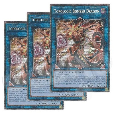 Yugioh Topologic Bomber Dragon x 3 - 1st Edition Starlight Rare NM ...