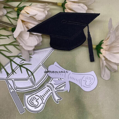 Graduation Hat Certificate Metal Cutting Dies Stencils Scrapbooking ...