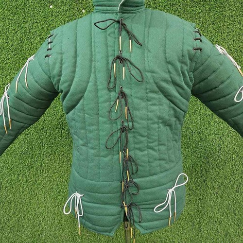 Halloween Medieval Arming Doublet Gambeson Quilted Armor Aketon Costume ...