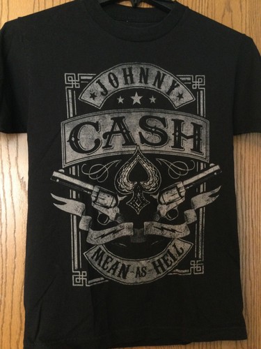 Johnny Cash - “Mean As Hell” - Black Shirt - S - Zion | eBay