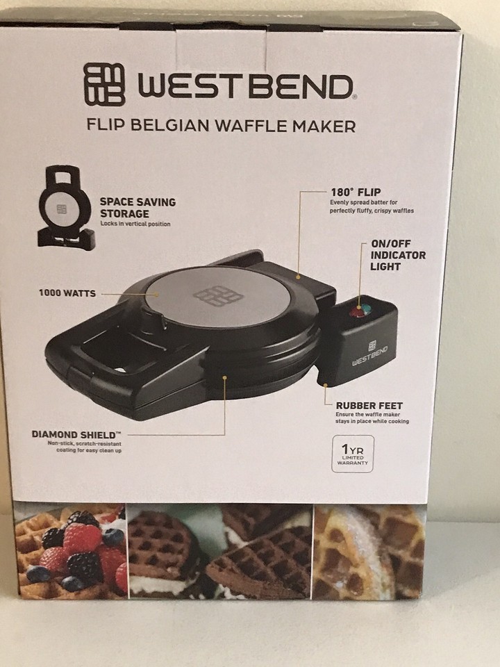 Belgian Waffle Maker, Makes 7-Inch Waffles, 180-Degree Flip with PTFE ...