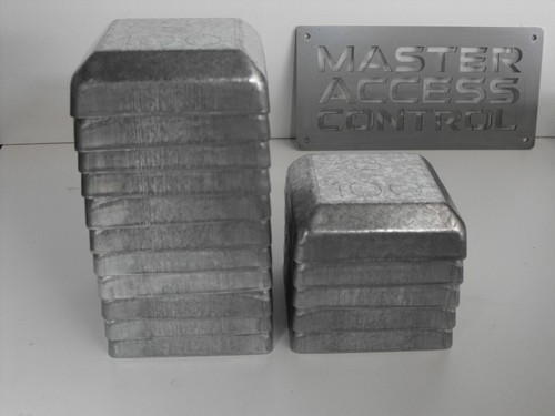 16 x 100 x 100mm SQUARE POST / TUBE / END CAP - GALVABOND STEEL | eBay