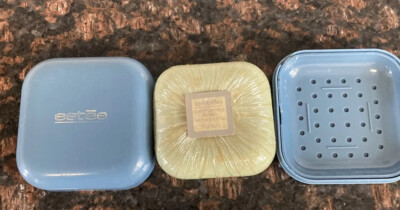 VINTAGE 70s ESTEE LAUDER "ESTEE" PERFUMED SOAP 3.5 oz in Soap-Dish Case ...