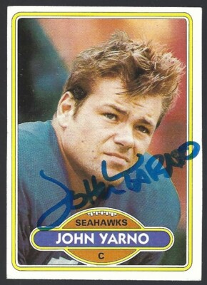 1980 Topps Football John Yarno #399 IP autograph signed card | eBay