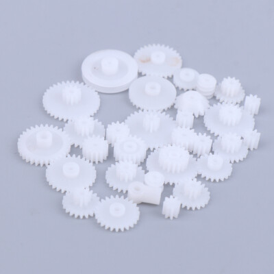 64 Kinds Plastic Shaft Single Double Layer Crown Worm Gears Cog Wheels ...
