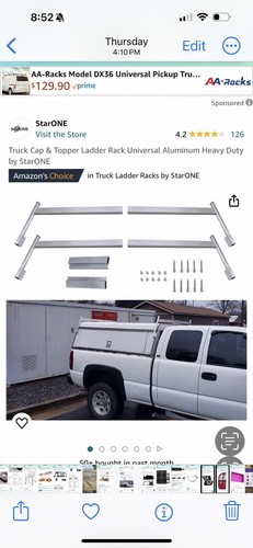 Truck Cap & Topper Ladder Rack Universal Aluminum Heavy Duty Truck Cap ...