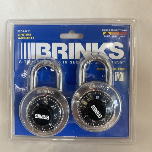 Brinks Combination Lock (2 pack) 102-49201 Black School Locker Gym ...