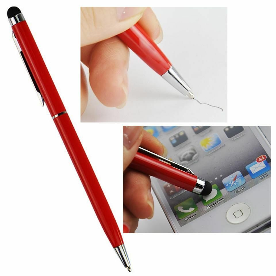 ONE (1X) 2-in-1 Universal Touch Screen Stylus + Ballpoint Pen For Phone ...