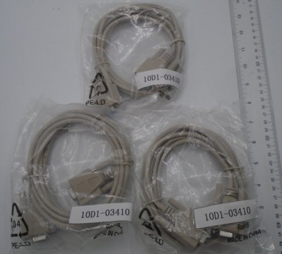 Serial Cable 10D1-03410 DB9 Female, 9 Conductor, UL Rated, 10ft Lot of ...