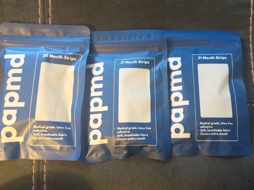 Lot Of 3 PAPMD Mouth Strips 30/31 Count Package Mouth Tape Latex Free ...