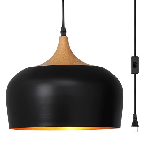 Big Plug in Pendant Light Modern Hanging Light Fixture with 16.4ft Cord ...